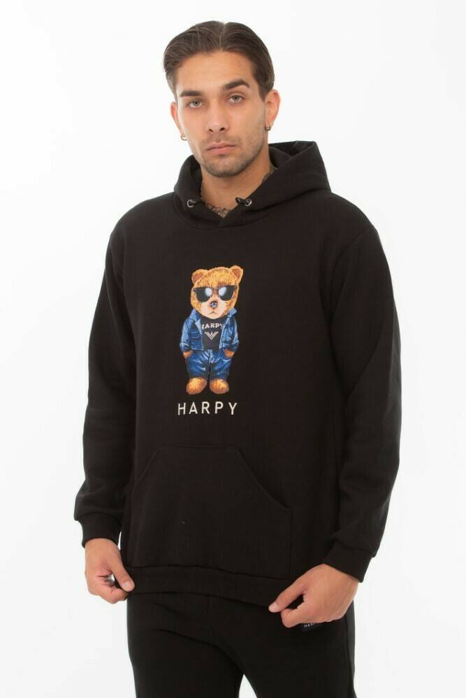Ανδρική oversized φούτερ μπλούζα Harpy με στάμπα αρκουδάκι (Μαύρο) 2026 ...
