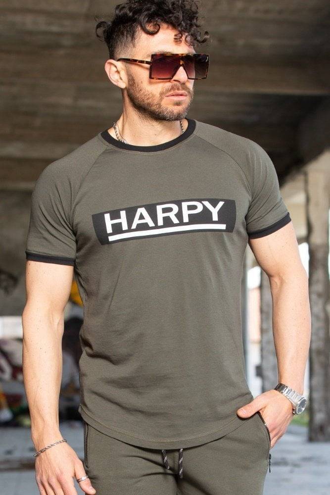 T-Shirt Harpy με στάμπα (Χακί) 2024 | Harpy Clothing